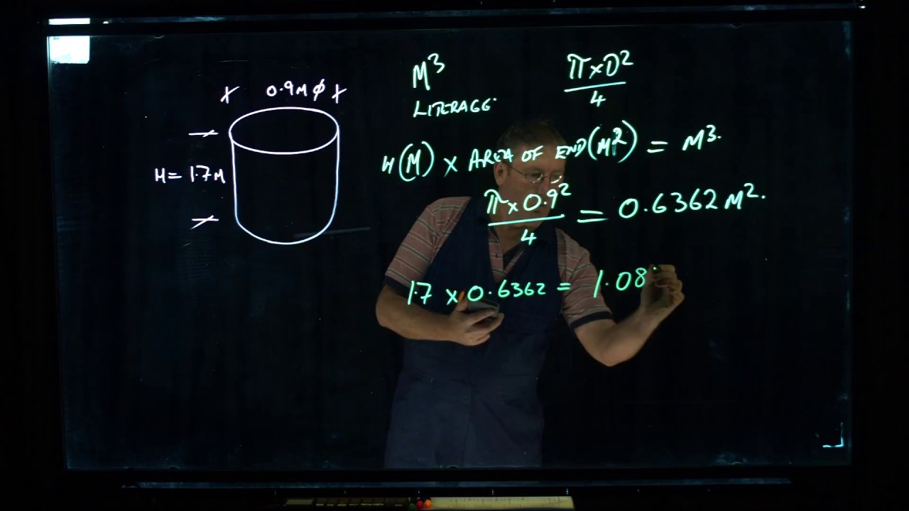 Determining the Capacity and Literage of a Cylinder - YouTube