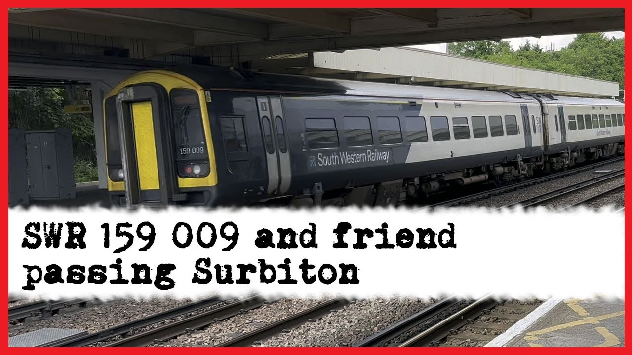 SWR 159 009 and friend passing Surbiton 24/05/24 - YouTube