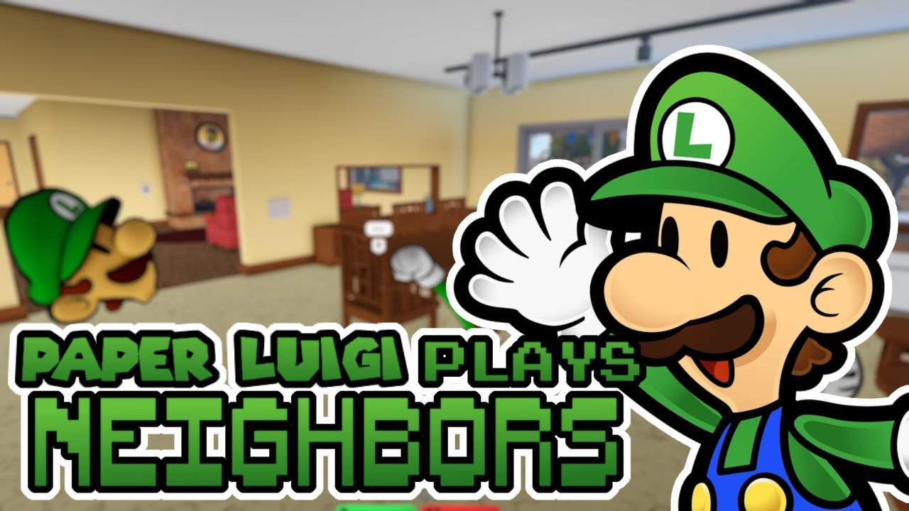 Paper Luigi Plays Roblox NEIGHBORS - YouTube