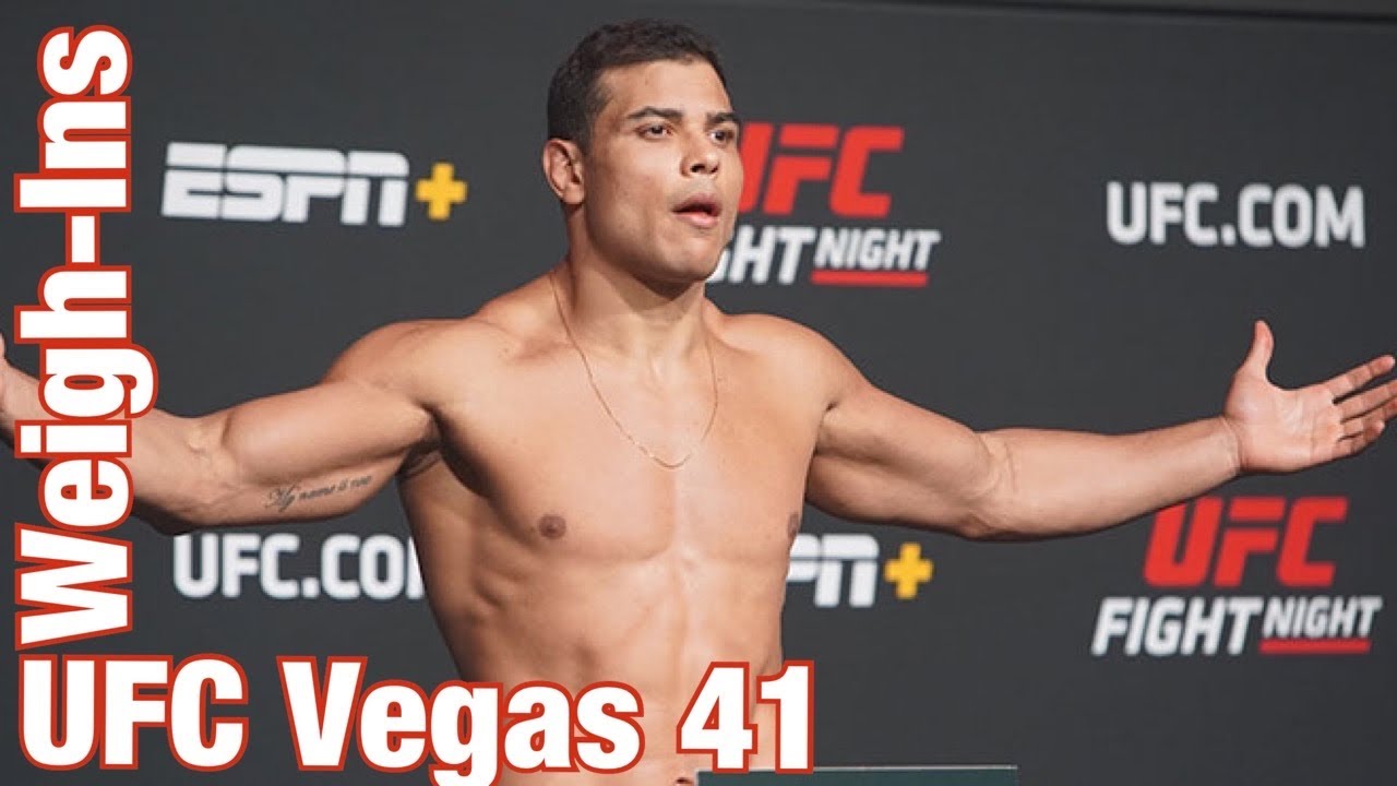 UFC Vegas 41 Weigh-Ins: Paulo Costa makes Weight for 205 - YouTube