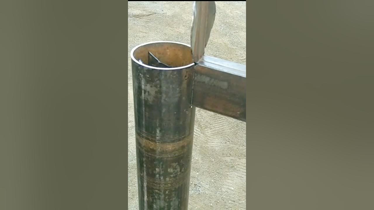 How To Quickly Weld And 90 Degree Round Pipe Ends Old Welding - YouTube