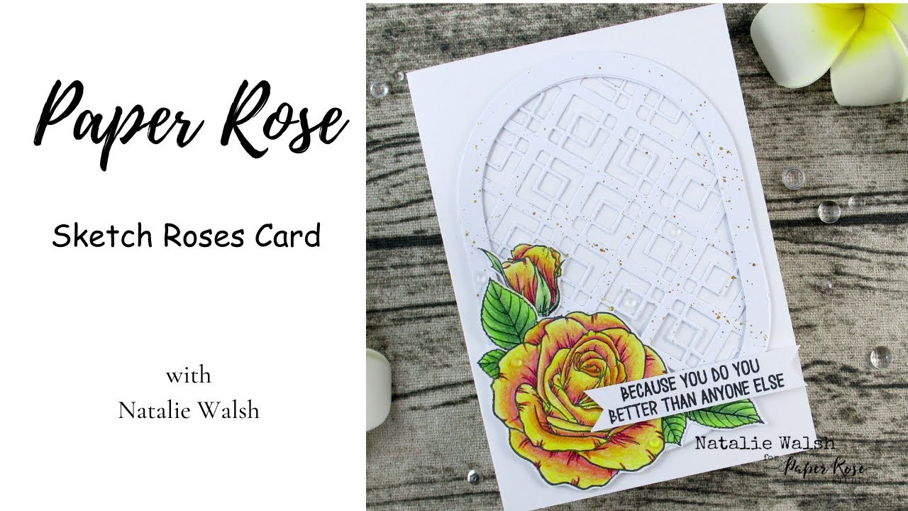 Paper Rose Studio | Sketchy Roses Stamp Set - YouTube