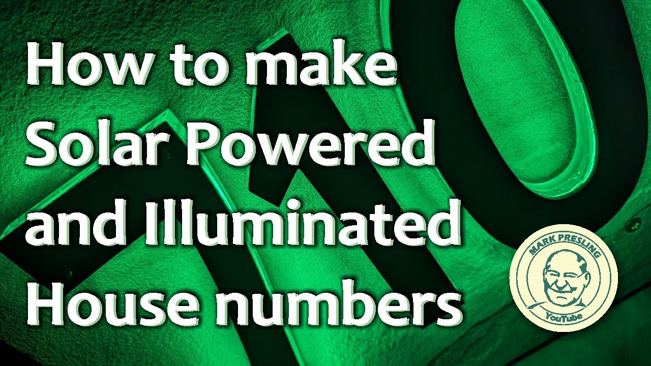 Solar Powered Lighted House Numbers 5 Digit Solar Led House Number