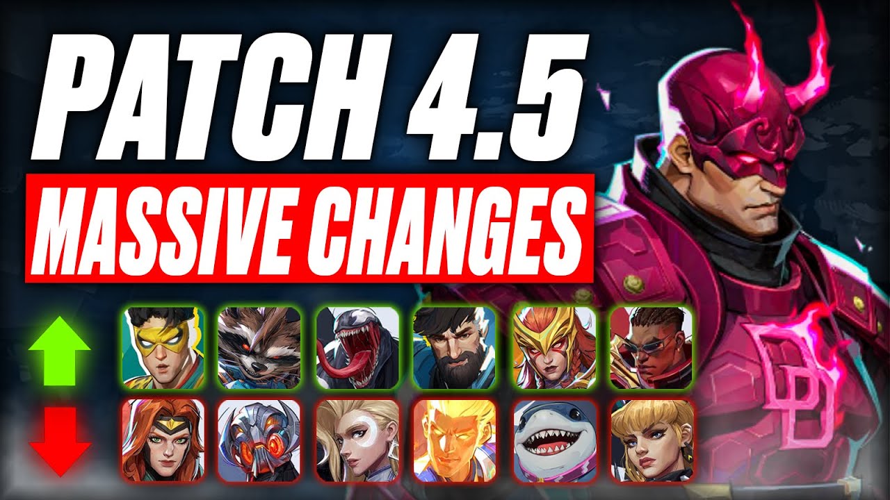 EVERY HERO CHANGE in Patch 4.5 of Marvel Rivals | Tank, DPS and Support Buffs, Nerfs and Reworks ...