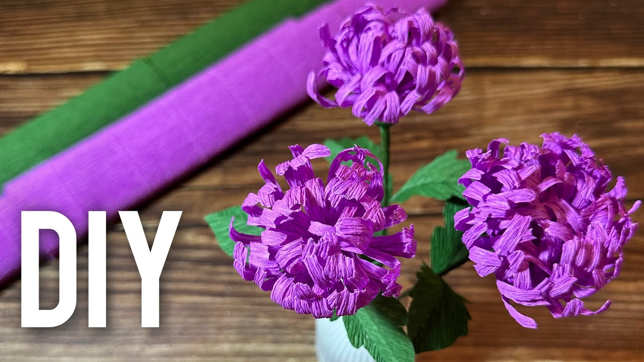 How To Make Easy Paper Flower 🌺DiY Crepe Paper Flower - YouTube