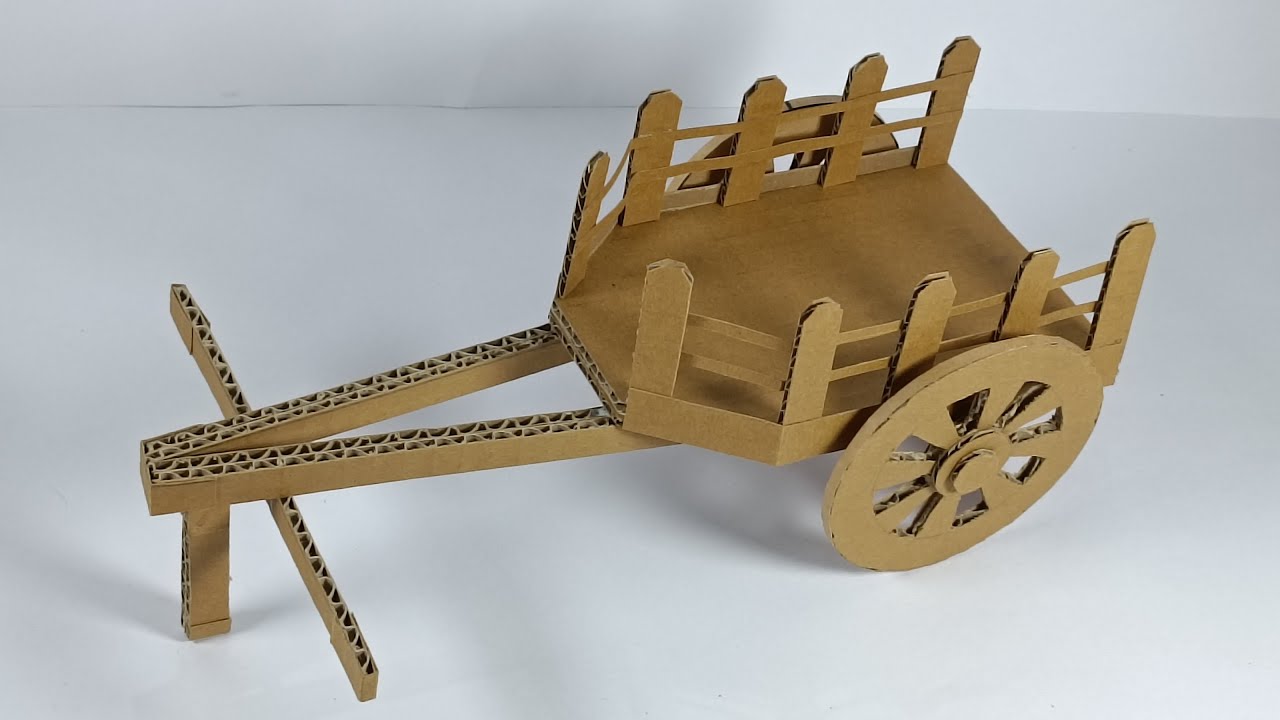Building a Realistic Bullock Cart Model with Cardboard - YouTube