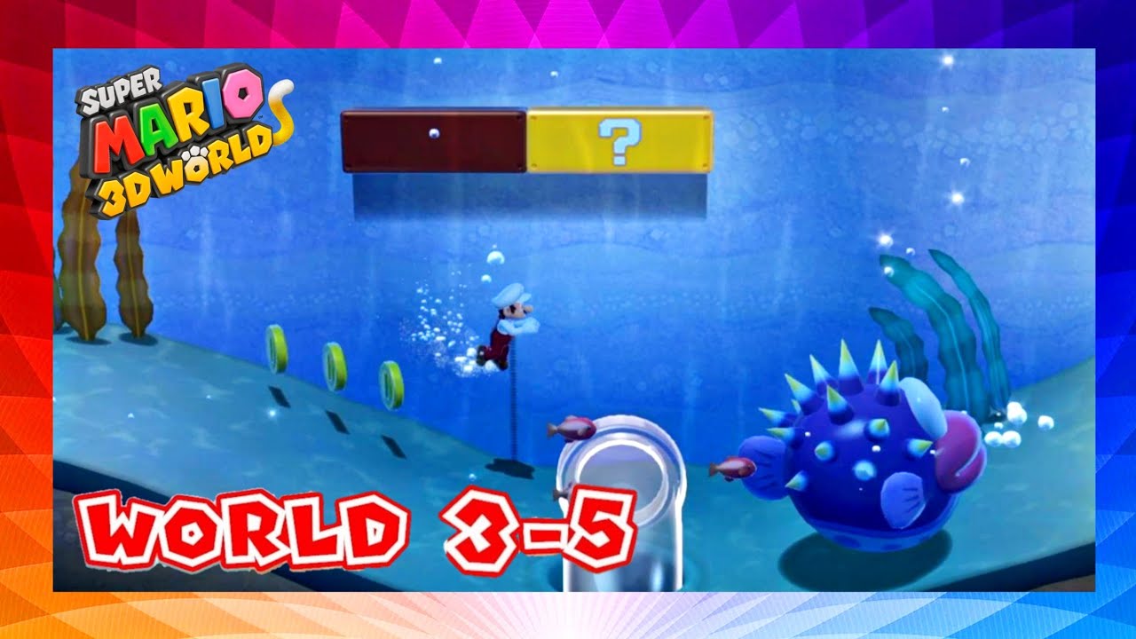 Super Mario 3D World | Mundo 3-5 Pipeline Lagoon + 3-A Magikoopa ...