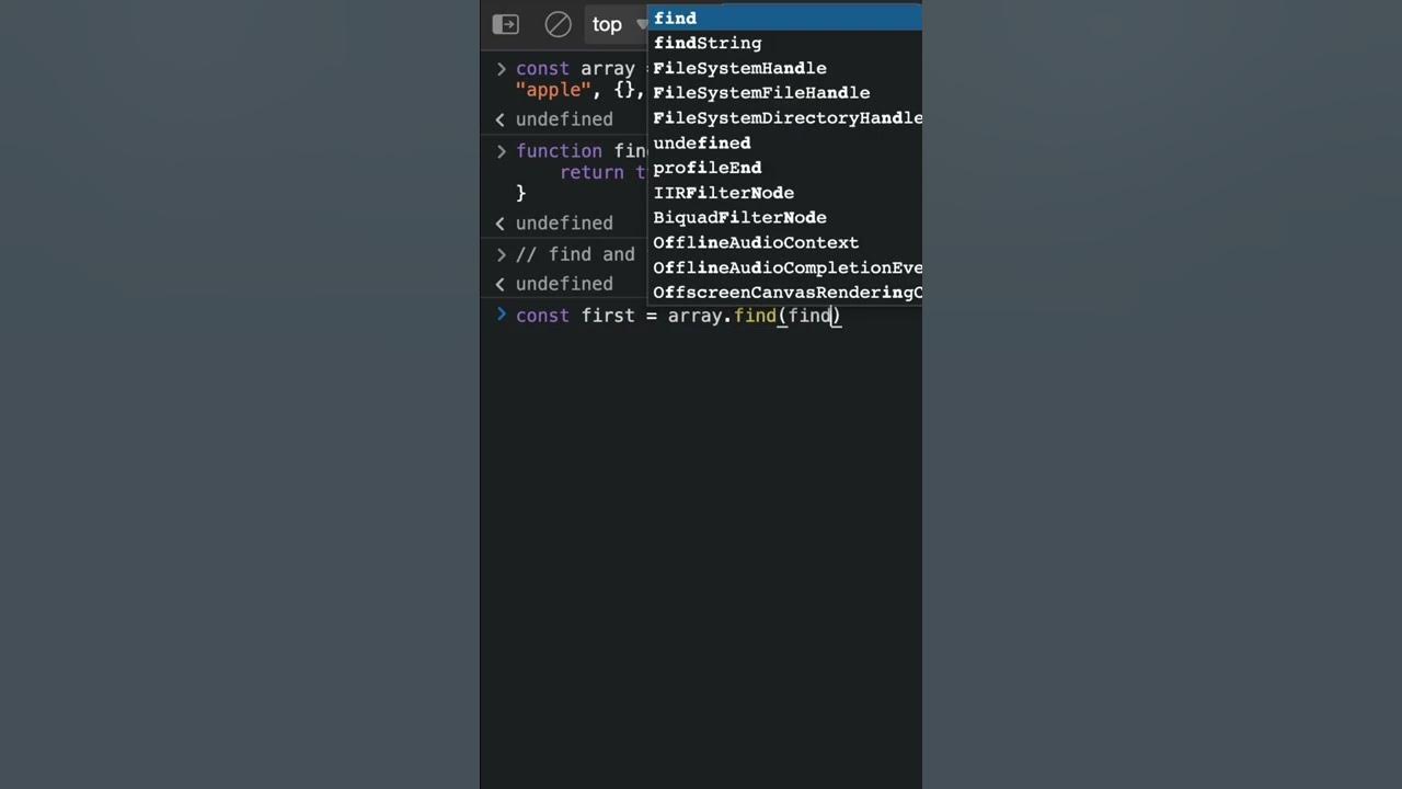 Arrayfind Vs Arrayfindlast In Javascript Youtube