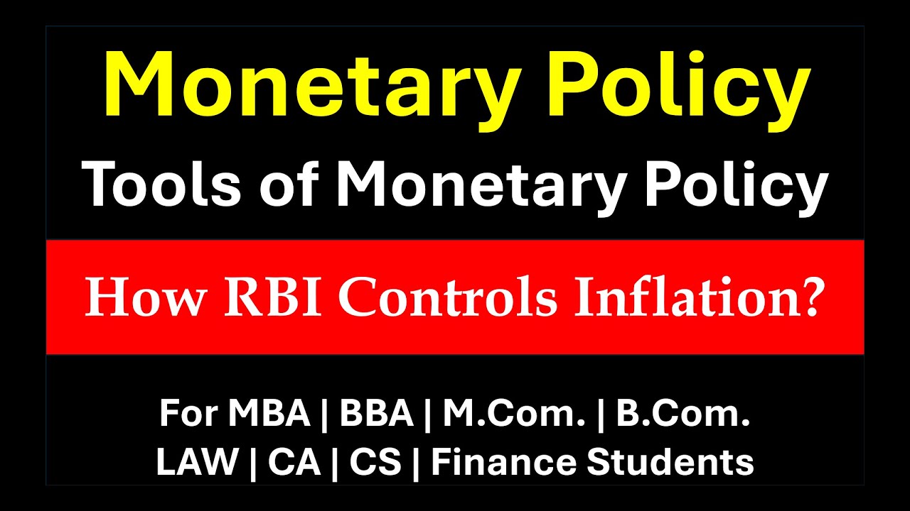 Monetary Policy | How RBI Controls Inflation ? Repo Rate, CRR, SLR Full ...