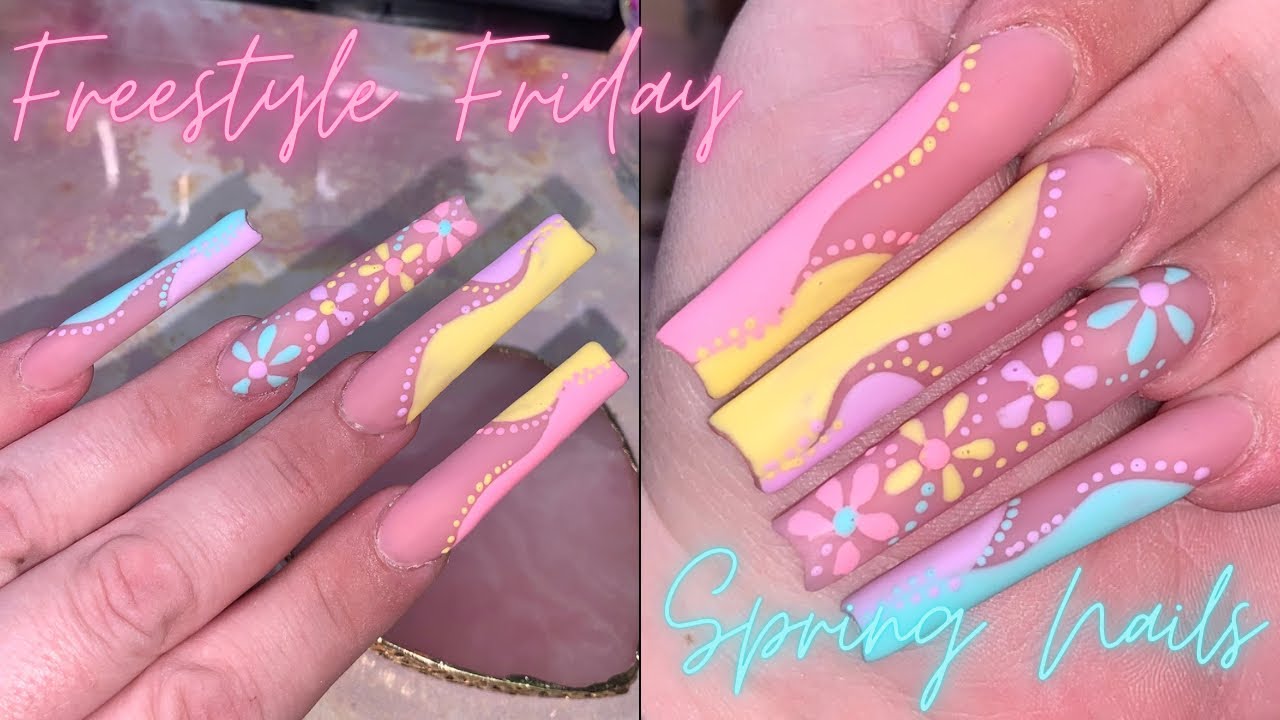 FREESTYLE FRIDAY| SPRING NAILS| CHIT CHAT - YouTube