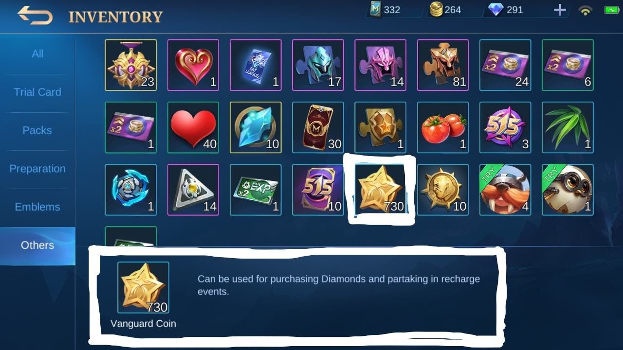 How to use VANGUARD COINS in MLBB ADVANCED SERVER? - YouTube