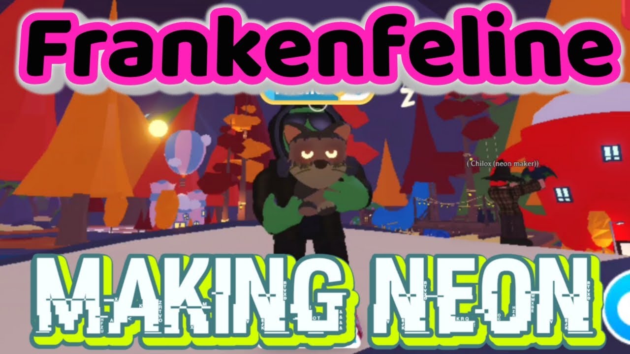 MAKING Neon Frankenfeline in Adopt Me Halloween Update ! - YouTube