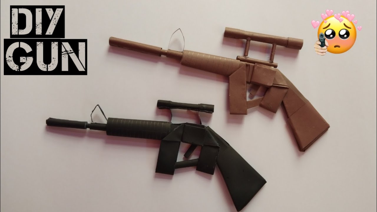 How To Make A Paper Gun | Making Gun | Easy Oragami Craft | Paper craft ...