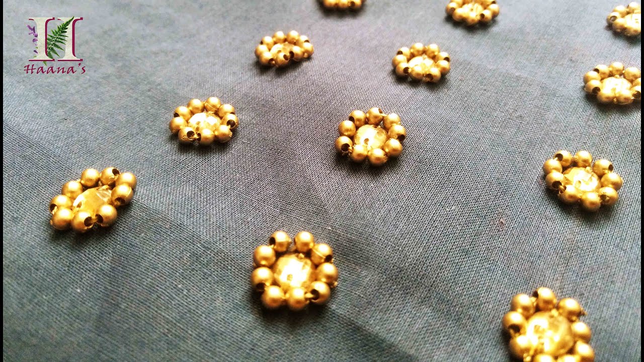 Hand Embroidery | Design – 12 | Beautiful Bead Work | For Dresses ...