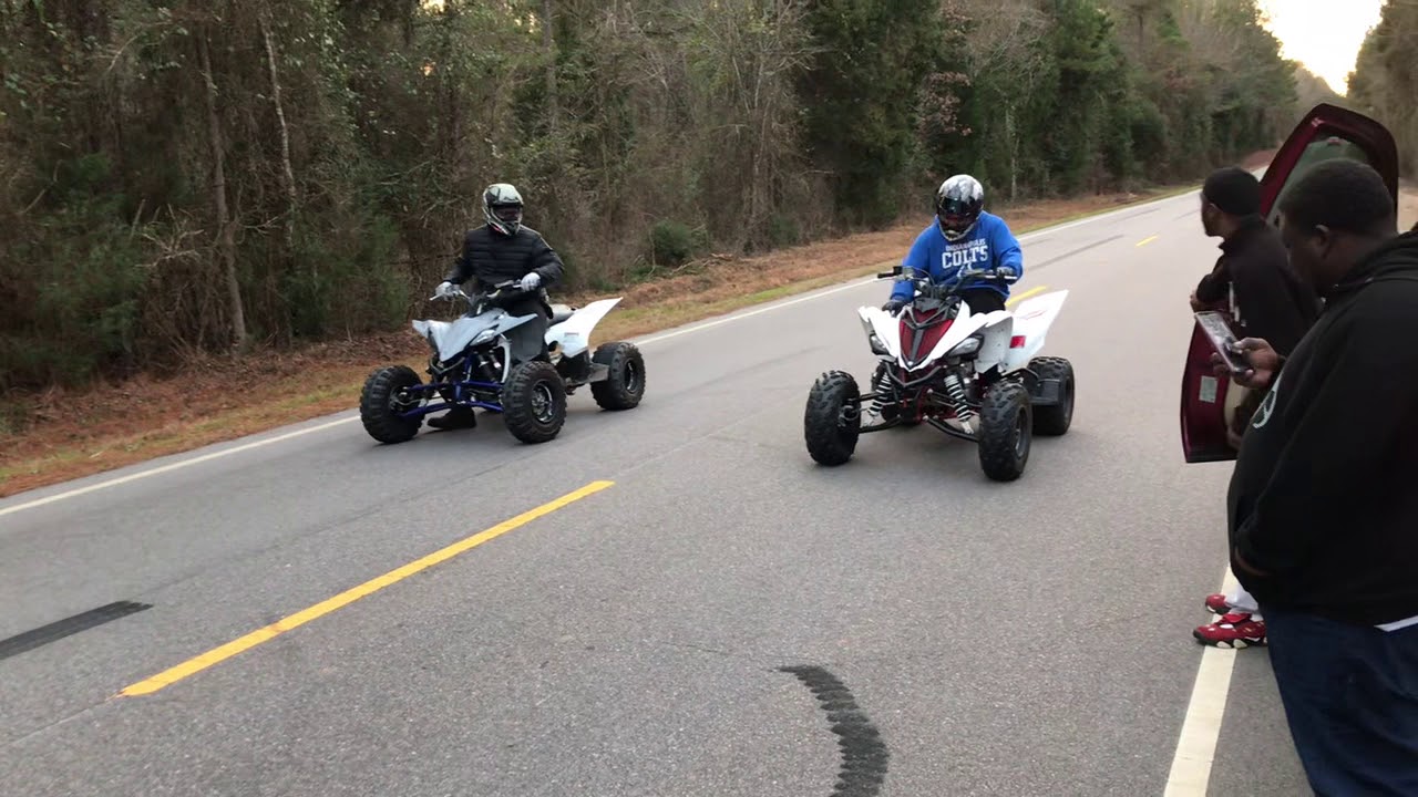 YFZ 450 vs Raptor 700r SE Pt. 2 - YouTube
