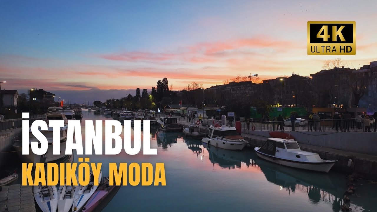 Istanbul Kadikoy Moda : Night Walk, Vibrant Streets & Cafe Culture - 4K ...