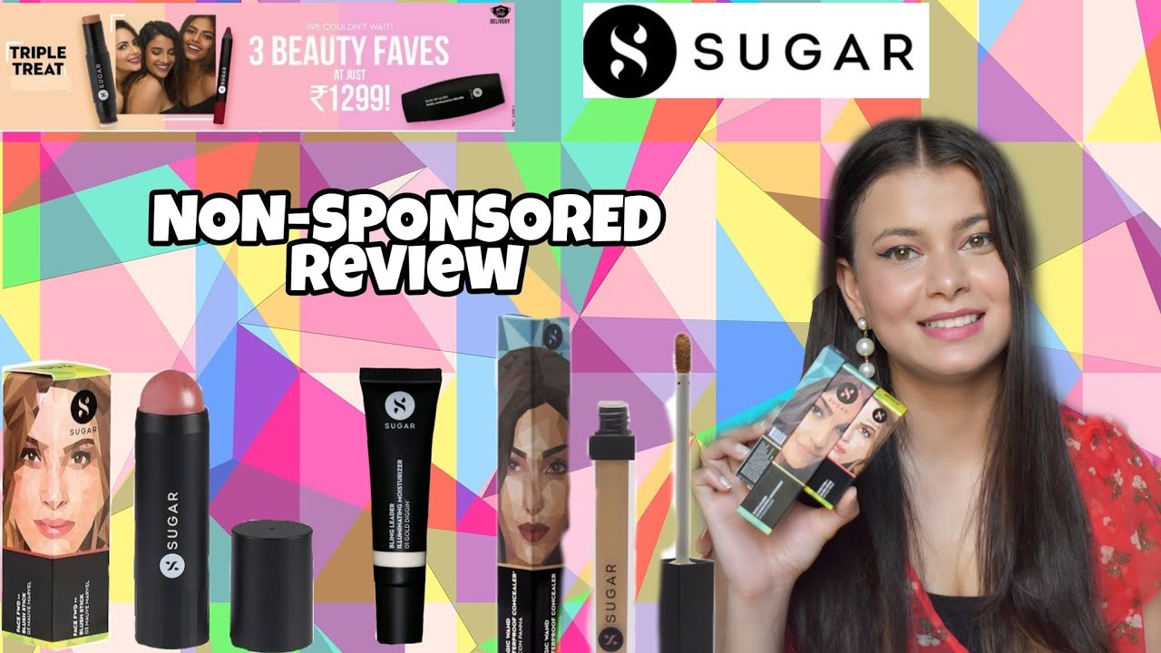 Sugar cosmetics mini review || blush,concealer and illuminating ...