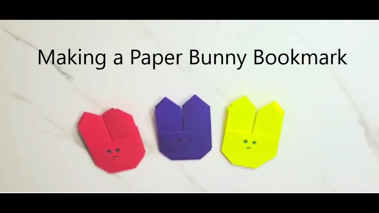 How to make an EASY Origami Bunny Bookmark - YouTube