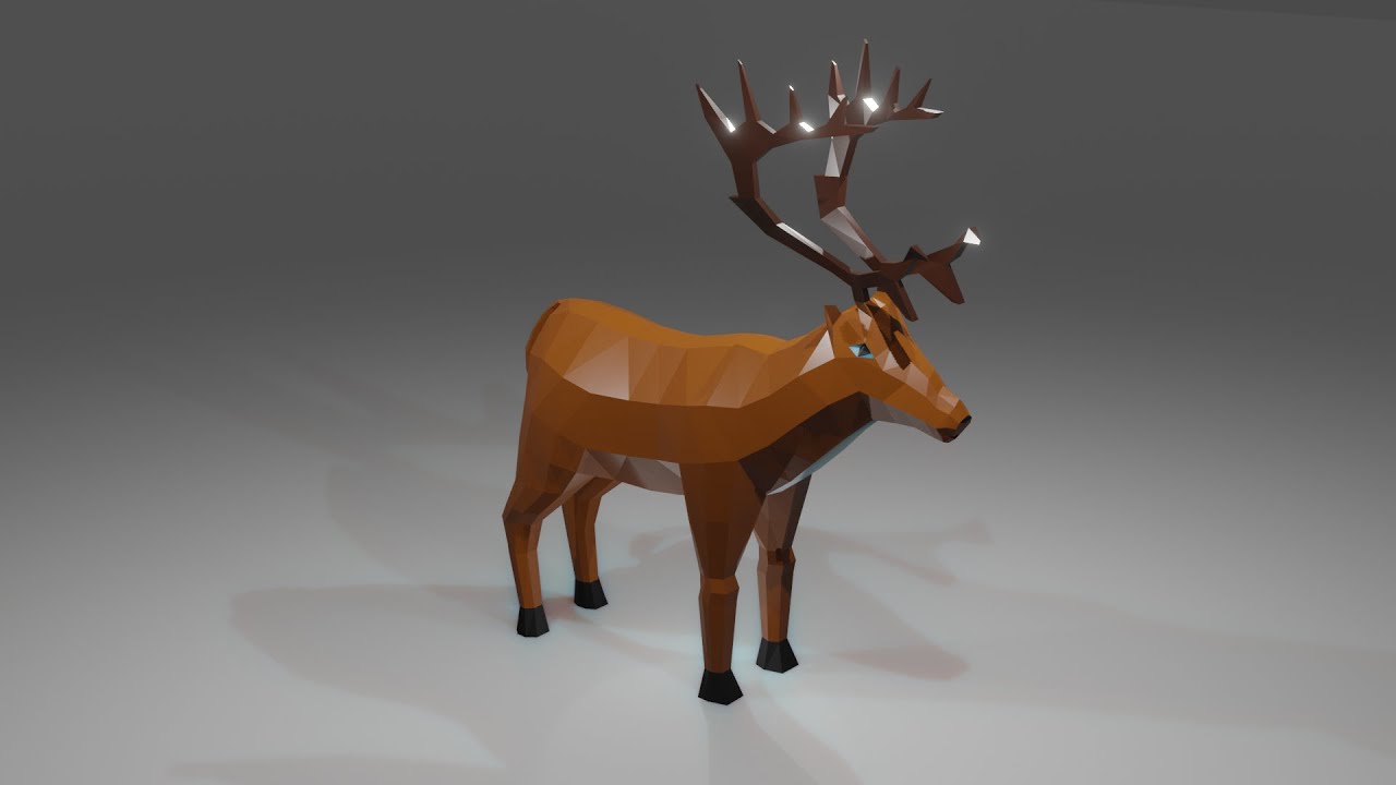Low Poly Reindeer Speed Modeling | Timelapse | Blender 2.91 - YouTube