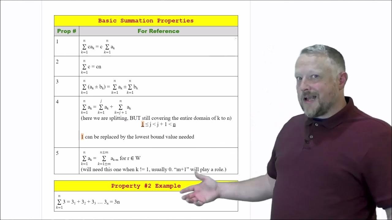 9 - Basic Summation Properties - YouTube