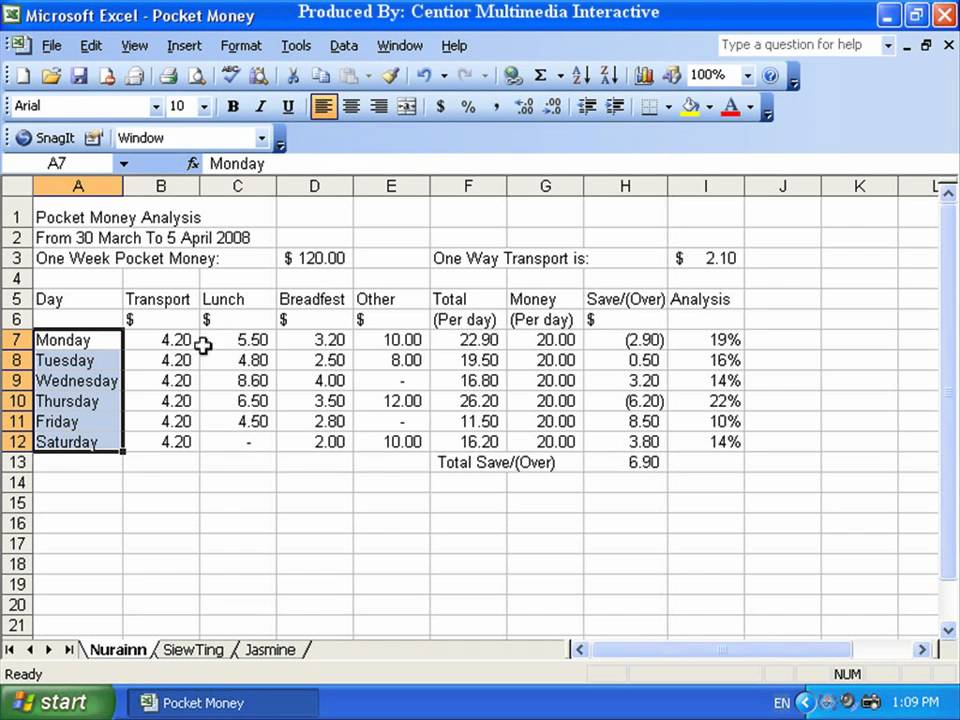 Microsoft Excel 2003 4-7 增加与减少资料缩进排 (Increase and decrease indent ...
