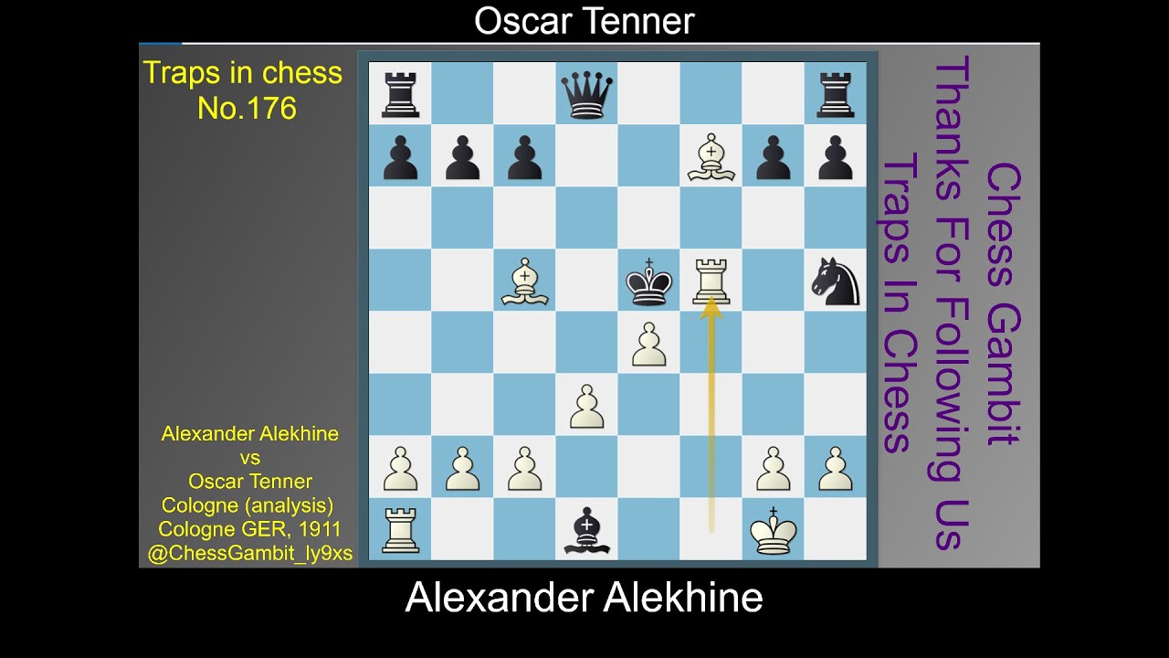 Alexander Alekhine vs Oscar Tenner #Traps in chess #176 - YouTube
