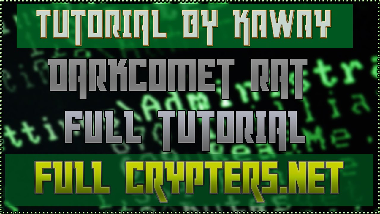 DOWNLOAD DARKCOMET-RAT 4.0 + TUTORIAL - YouTube
