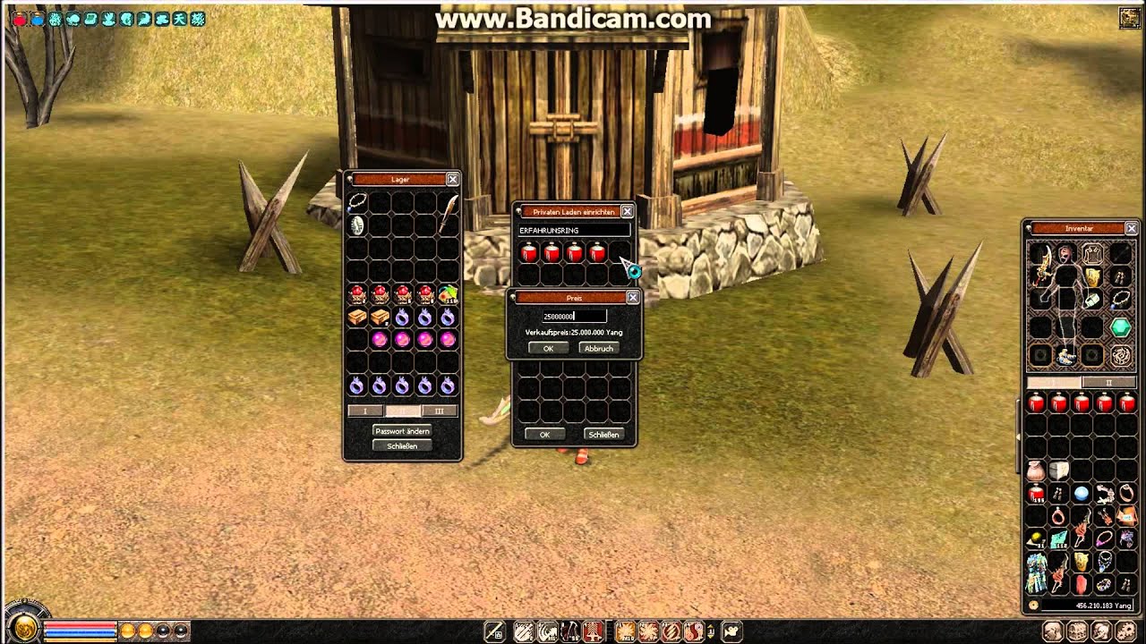[Metin2] How to set up a shop with exp. ring - YouTube