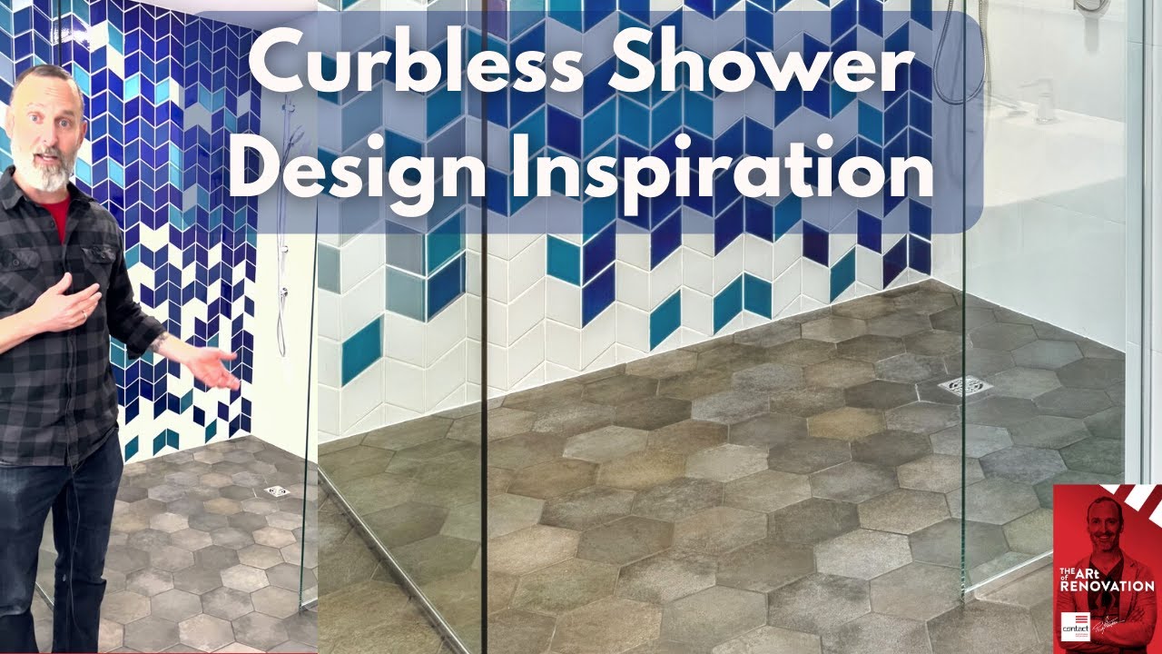 Curbless Shower Design Inspiration for a Bathroom Reno - YouTube