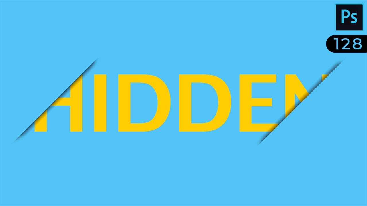 Hidden text effect in Adobe Photoshop - YouTube