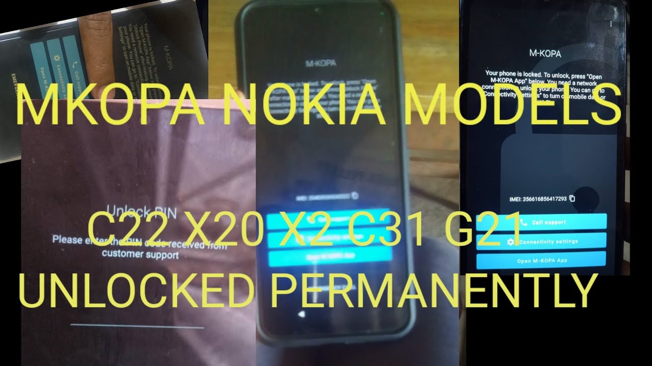 How to unlock Nokia C32/ C22 /c31/G21/ x2 and X20 mkopa Phones 2024 ...