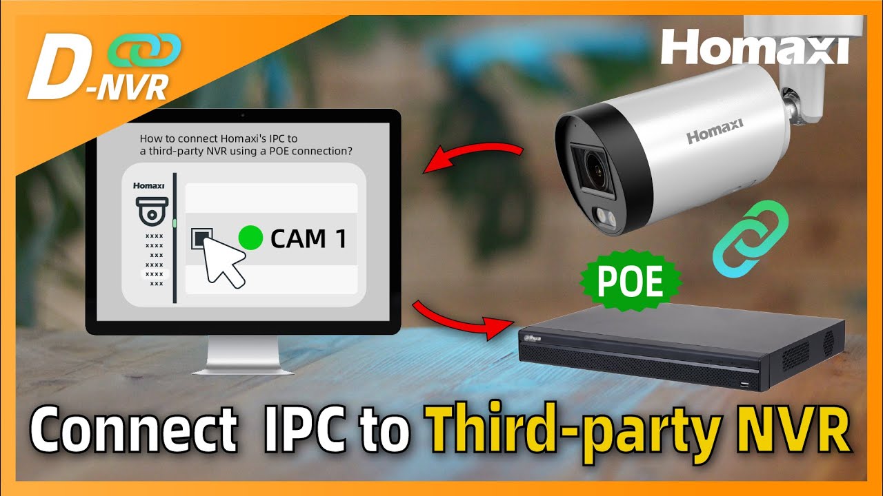 How to Connect Homaxi IPC to a Third-Party NVR Using PoE 2 - YouTube