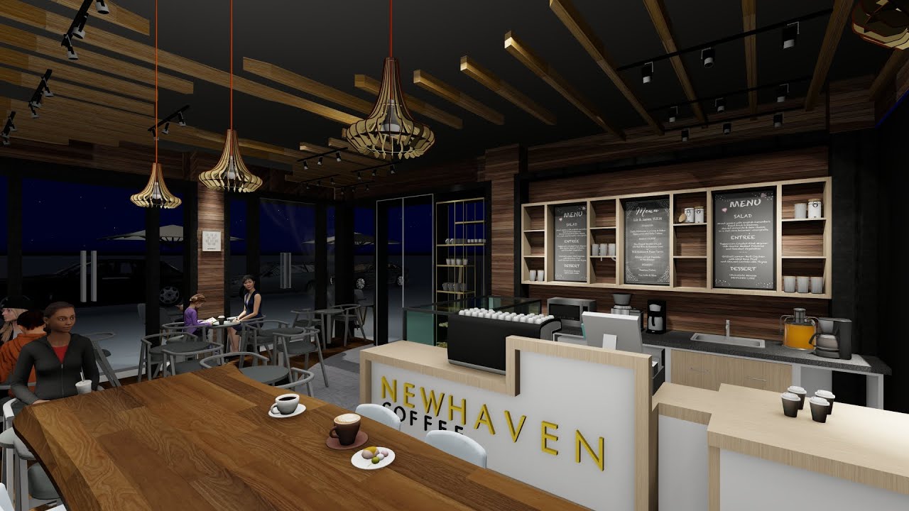 INTERIOR DESIGN ; Proposal for a Coffee Shop in Putrajaya - YouTube