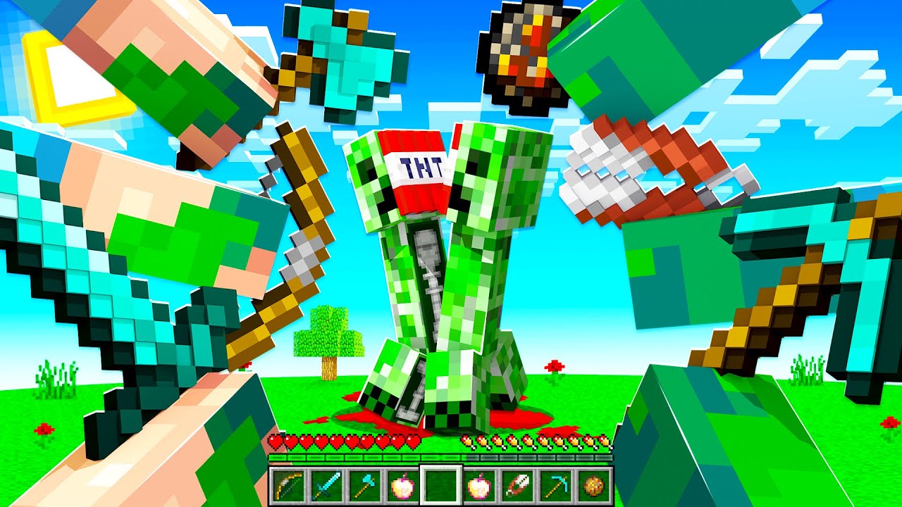 Minecraft BUT I Have 6 Arms! (overpowered) - YouTube