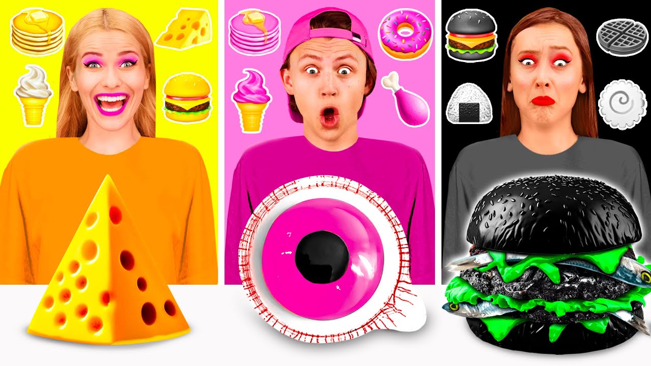 Food of The Same Colors Challenge | Funny Food War by PaRaRa Challenge ...