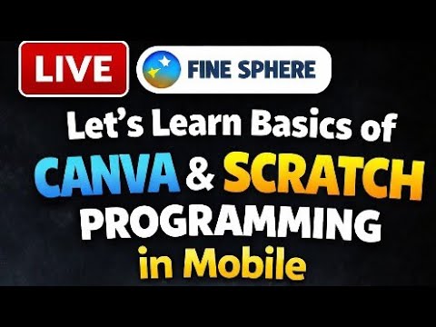 Learn Canva + Scratch on Phone Beginner Tutorial LIVE! - YouTube