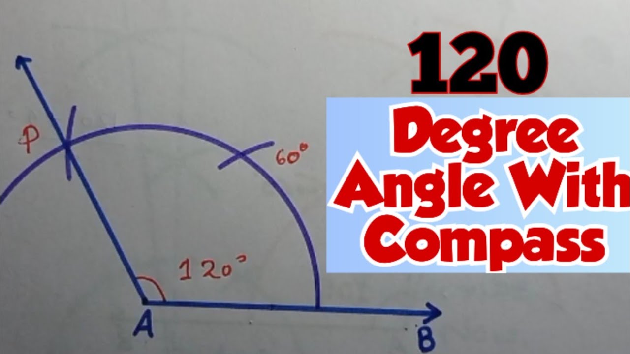 How to construct 120 degree angle with compass.... | #120degreeangle ...