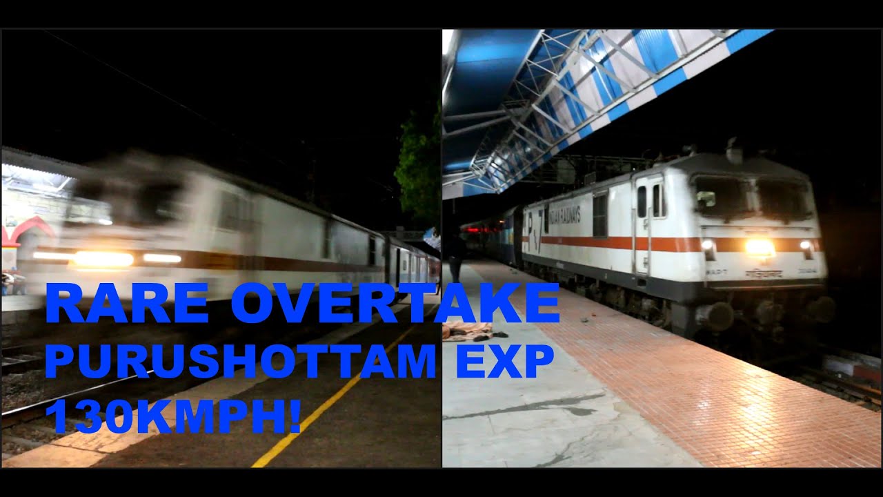 RARE Capture! Ruthless Purushottam Exp humiliates Bihar Sampark Kranti ...