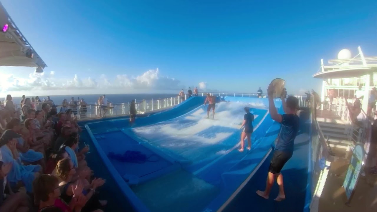 FlowRider Experience Show 2019 RCCL Allure Of the Seas - YouTube