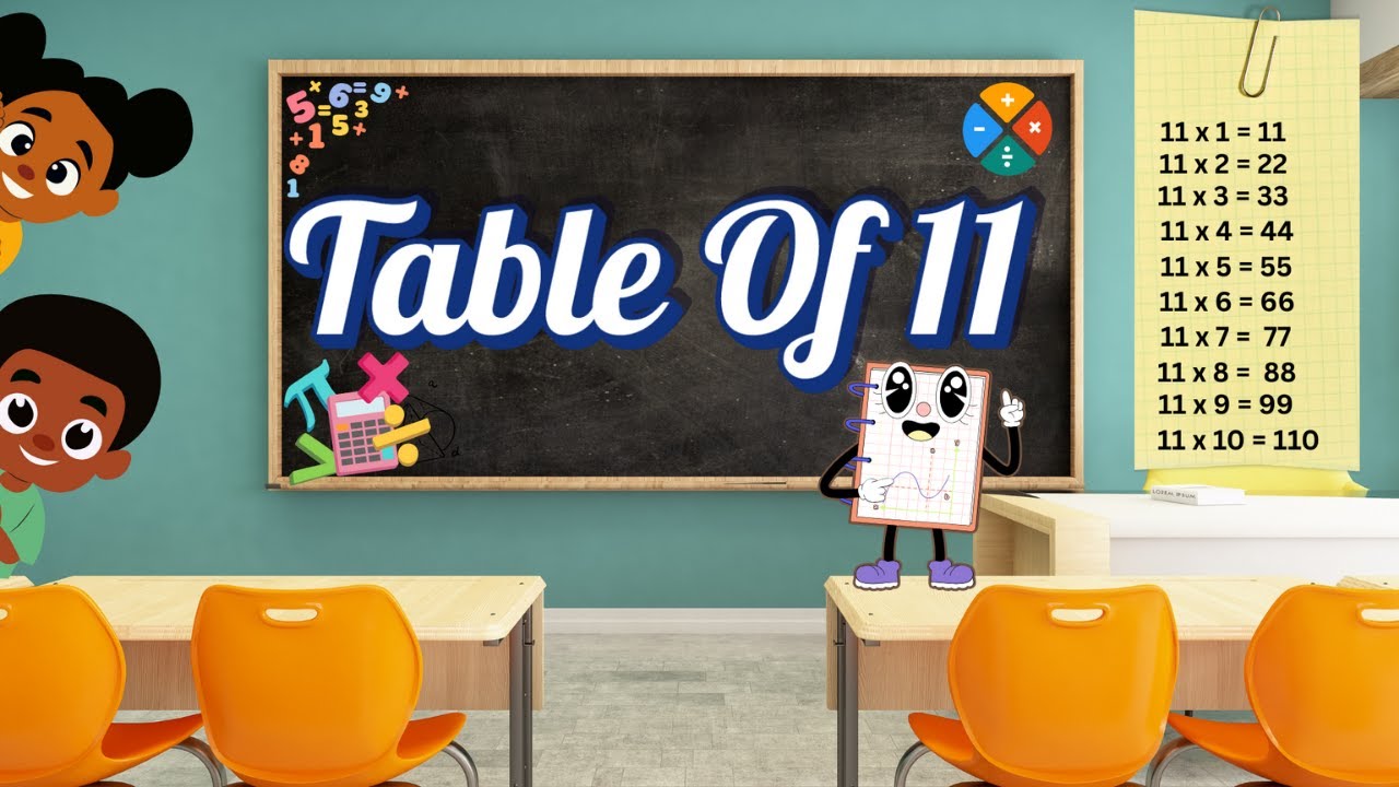 Table of 11 Song for Kids | Easy Multiplication with Fun Learning ...