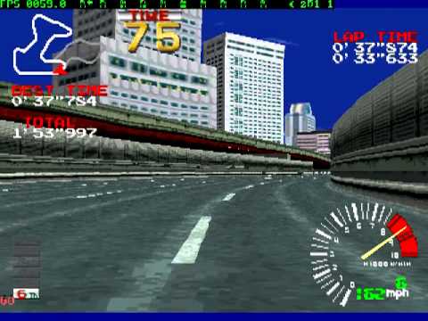 Ridge Racer Turbo ePSXe1.9.0 T.A Short Classic #00 WhiteAngel 1'53''273 - Tour 37''681