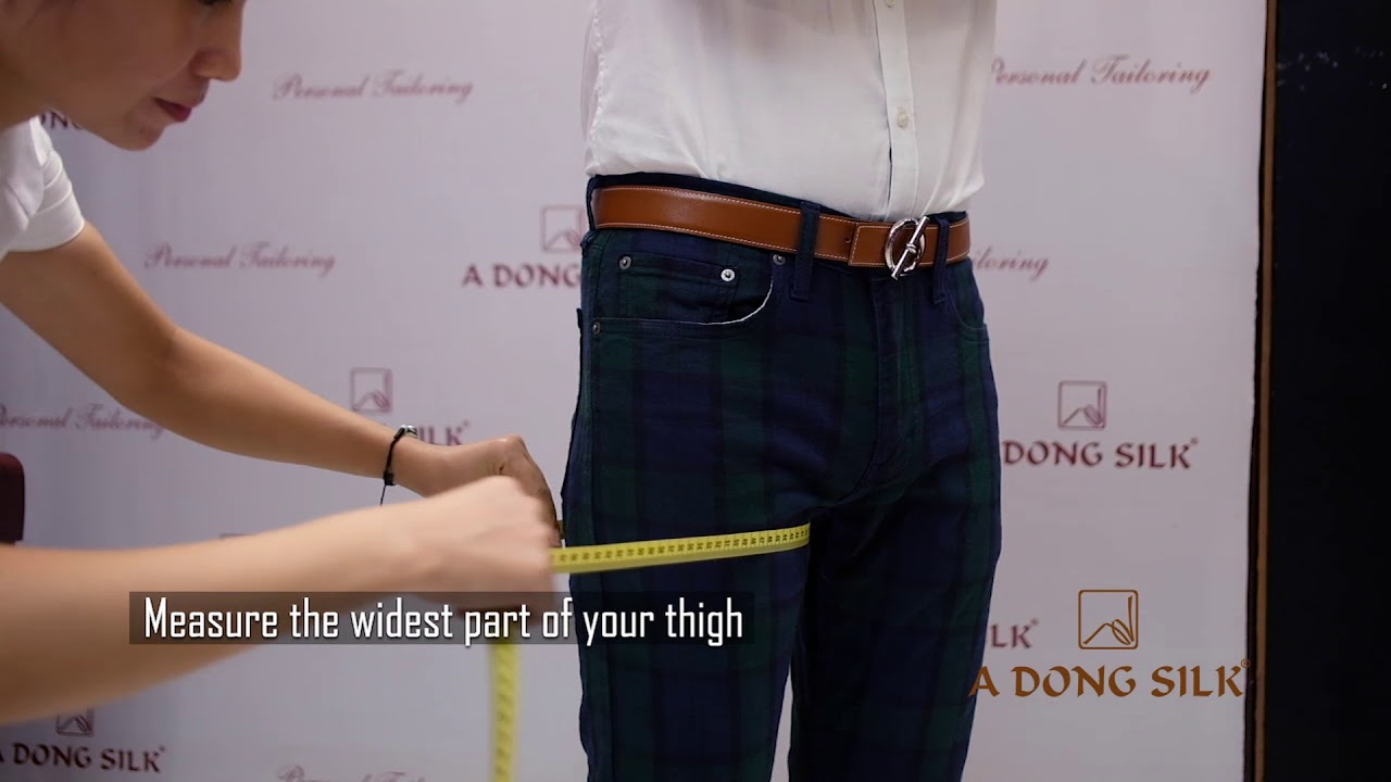 How To Measure Your Thigh For A Custom Suit - YouTube