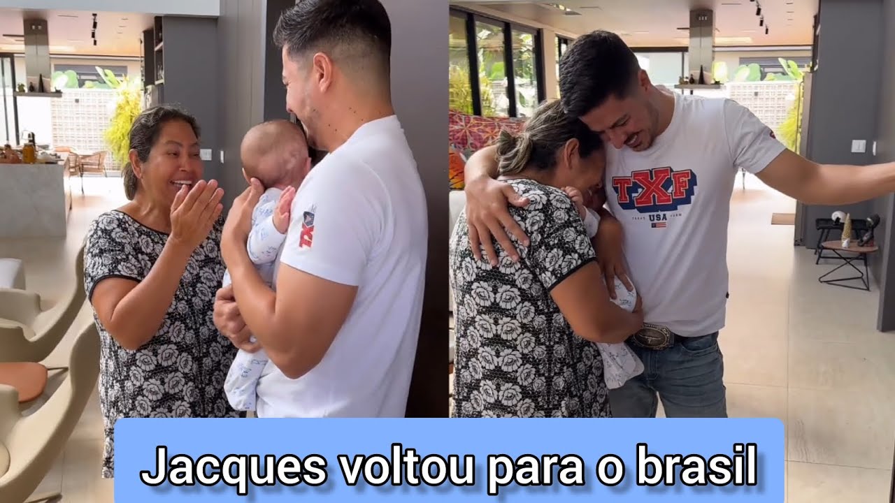 Jacques Vanier voltou para o Brasil e fez uma surpresa para a mãe ...