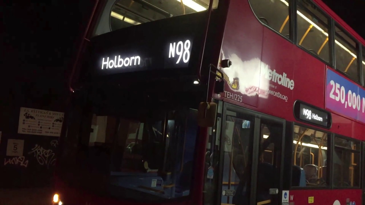 London Bus Route N98 - Now with TEH's! - YouTube