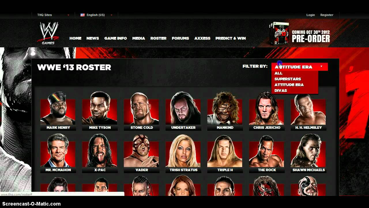 WWE '13 Full Roster + DLC - YouTube