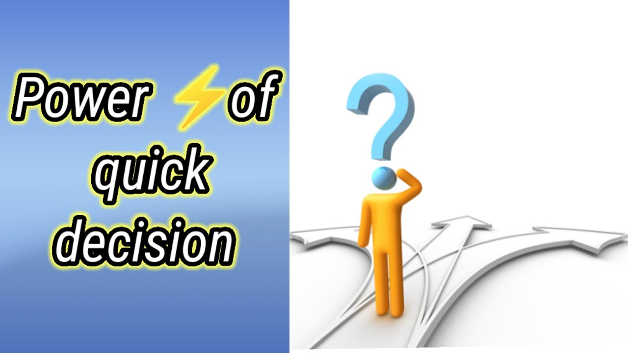 The secret of success. power ⚡ of quick decisions - YouTube