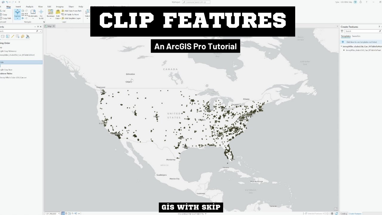 Clipping Features in ArcGIS Pro - YouTube