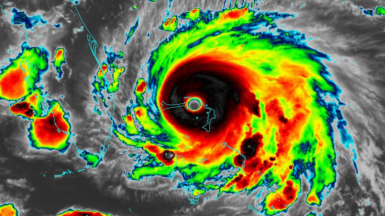 Infrared Satellite Animation of Major Hurricane Dorian (2019) - YouTube
