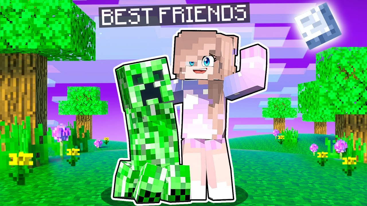 I Became BEST FRIENDS with a CREEPER in Minecraft! - YouTube