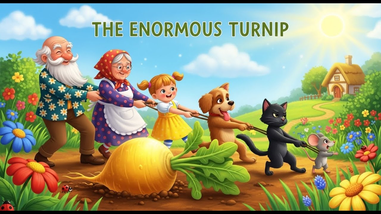 The Enormous Turnip | Moral Stories for Kids | Teamwork & Unity | English Stories | Spoken ...